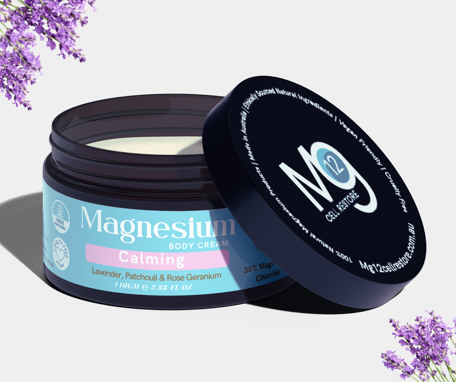 Mg12 Cell Restore Magnesium Body Cream & Magnesium Muscle Recovery